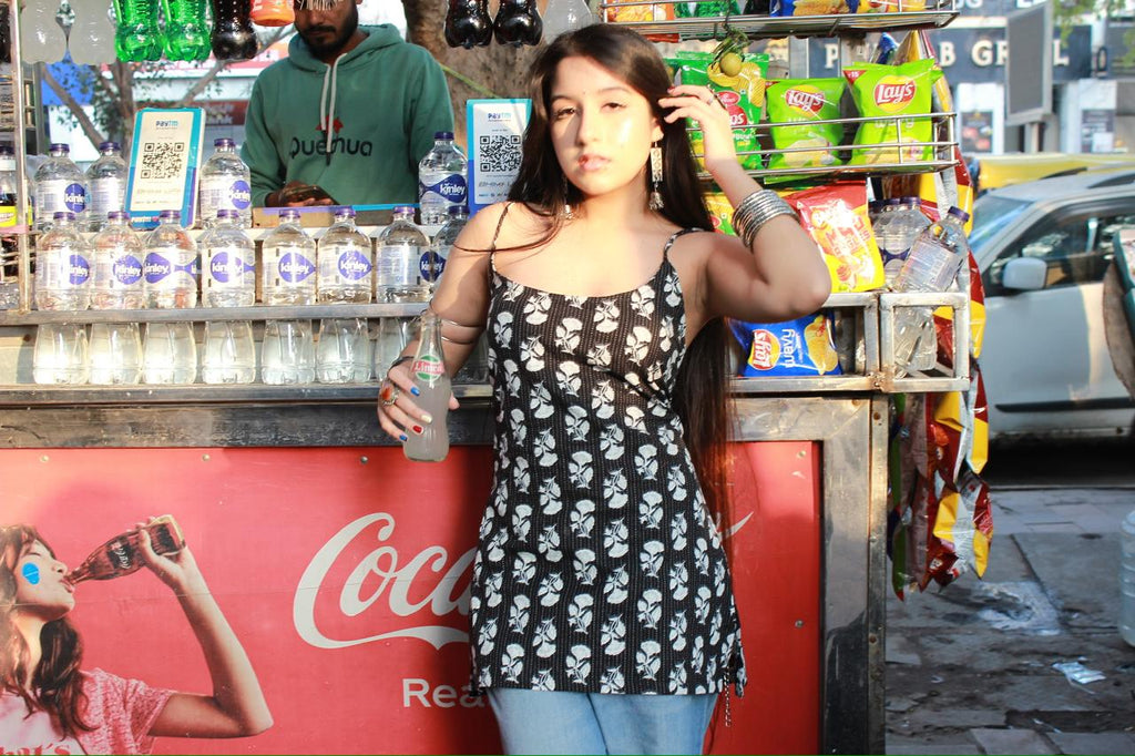 Maira Noodle Strap Kurti – Veyra